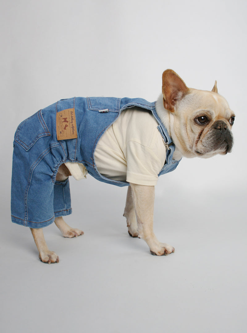 Denim Dog Overalls - Club Huey